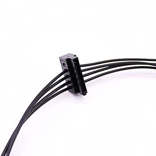 SZVIVID 18AWG Motherboard ATX Mini 4 Pin to 2X Right-Angle 15 Pin SATA Hard Drive HDD Power Supply Adapter Cable for Lenovo 18-inch (45cm) (4 Piece)