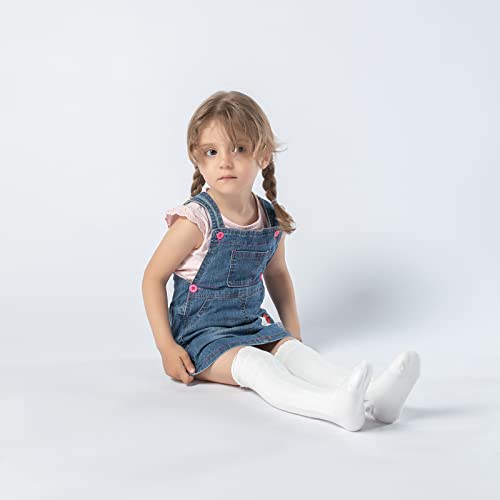 Petrass Knee High Socks Baby Girls,Infant Ruffle Knee High Socks,Toddler Knee High Socks (6 packs)