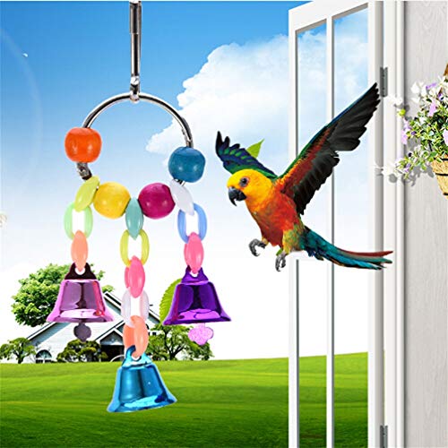 LoveAloe Bird Toy Parrot Cage Hanging Chew Toy with Bell Swing Toys