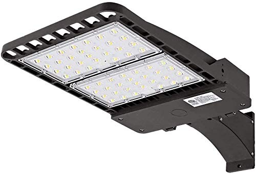 200W LED Parking Lot Pole Light, 5000K 26000LM 800W HID/HPS Replacement, Commercial LED Parking Lot Lights Adjustable Outdoor Pole Mount LED Shoebox Light