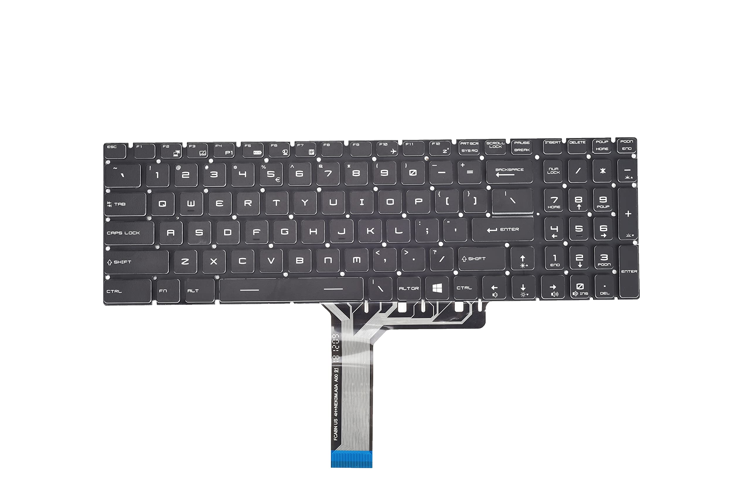 Replacement Keyboard for MSI GE75 Raider, GS75 Stealth, GL75 GL65 GP65 GP75 Leopard Series Game Laptop with Per-Key RGB Backlit Keyboard US Layout