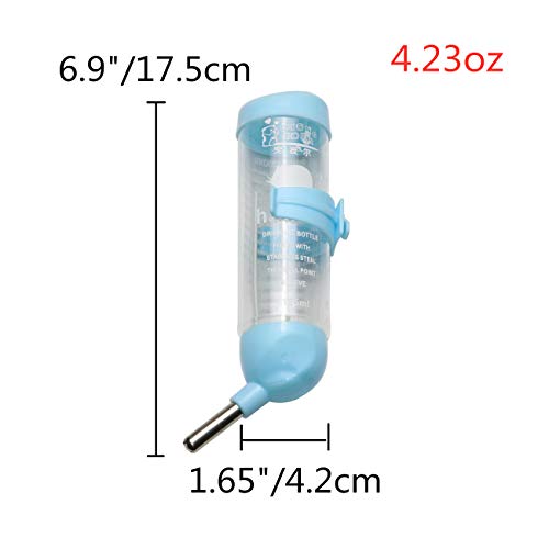 3 in 1 Hamster Water Bottle + Hamster Flying Saucer Exercise Wheel for Dwarf Hamster Mouse Rat Hedgehog (Blue)