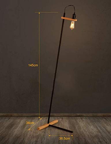 TIN-YAEN Floor Lights American Style Iron Industrial Style Floor Lights for Living Room Creative Study Personality Decoration Bedroom Bulb Included Floor Lamps