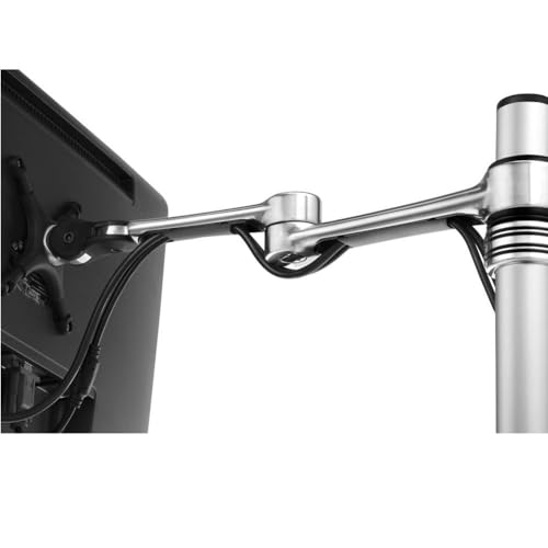 Atdec Ergonomic and Space-Saving Desk Monitor Mount, Adjustable Arm, Upgradeable, Adjustable, Clamp or Bolt Through, VESA, Silver Aluminum (AF-at)