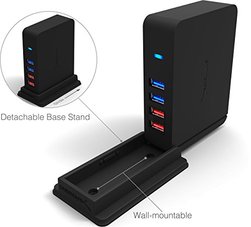SABRENT 7 Port USB 3.0 HUB + 2 Charging Ports with 12V/4A Power Adapter [Black] (HB-U930) USB 3.0 Extension Cable