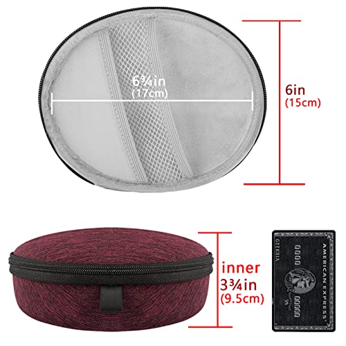 Geekria Shield Headphones Case Compatible with Sony WH-XB900N, WH-H910N, WHH900N, WH-1000XM4, WH-1000XM3 Case, Replacement Hard Shell Travel Carrying Bag with Cable Storage (Deep Red)