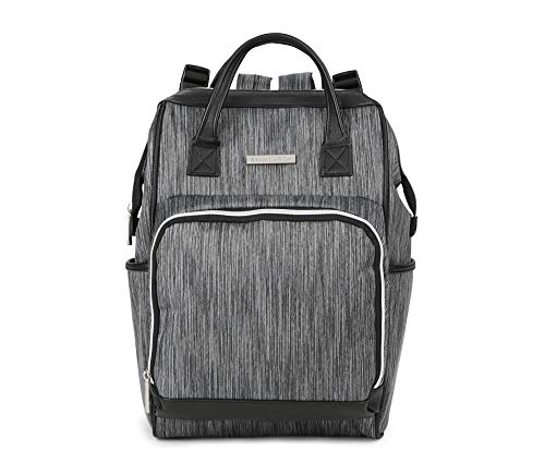 Bananafish Diaper Bag - Multi-Function Design Nappy Bag for Baby Care or Travel - Carry or Wear as Backpack - Large Capacity in Trendy, Stylish Design, Dark Grey
