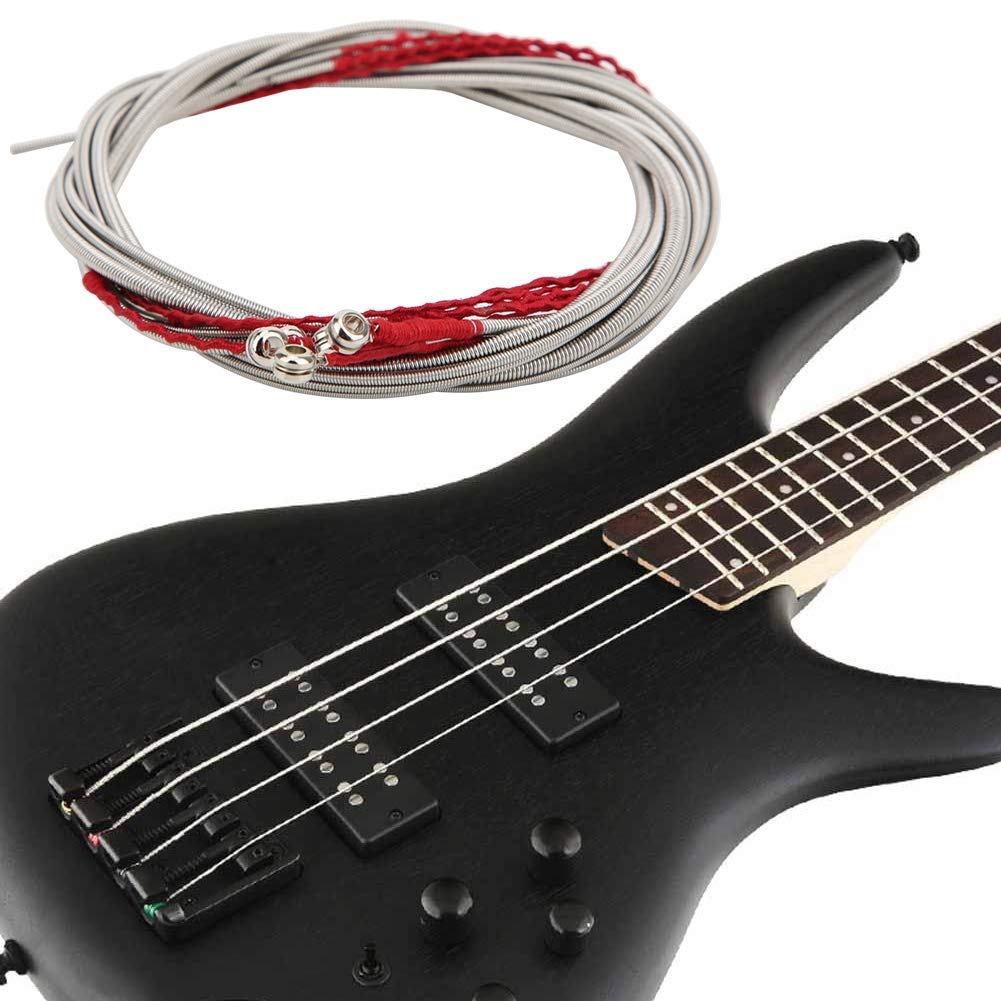 5Pcs Bass String, Steel Bass Strings Set Bass Parts Musical Instrument Accessories for Guitar Beginner Electric guitar accessories