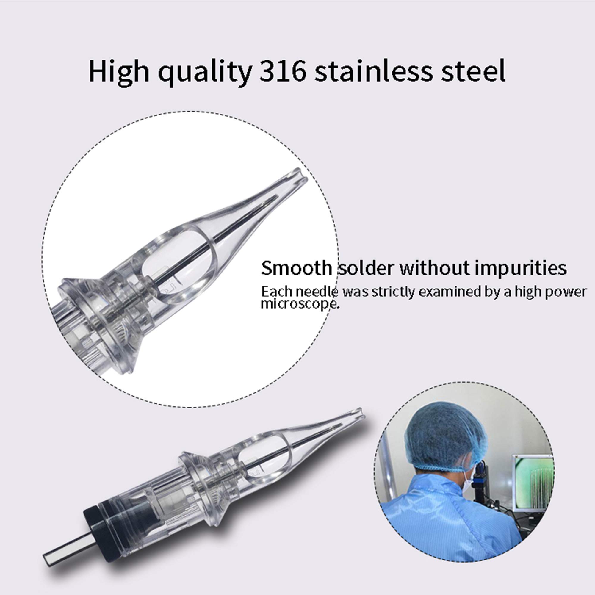 BIGWASP 4th Generation Premium Tattoo Needle Cartridges #10 Bugpin 3 Round Liner (3RL) 20Pcs