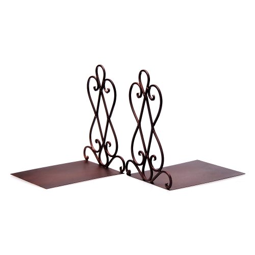 Artkingdome Book Ends Luxury Bookends Retro Organizer Stand Desk Holder Racks School Liberary Bookshelf Decorative Bookend 1pair w/Padding Gift
