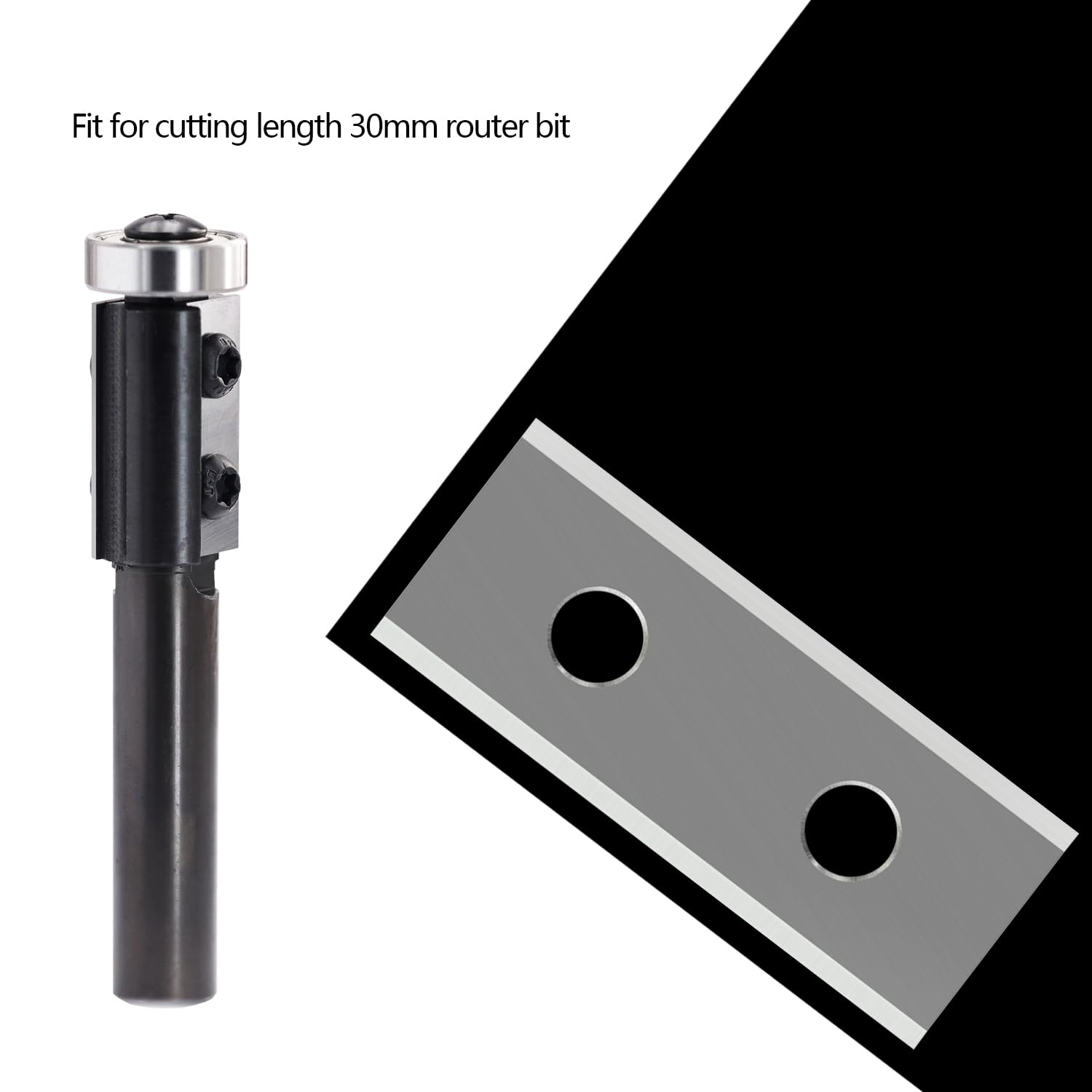 30mm Carbide Inserts Cutters Scraper Blades 1.18" 2 Edges for Paint Scrapers Woodworking Spiral Helical Planer Cutter Head Flush Trim Bit Lathe Turning Tools, 30x12x1.5mm 10pcs