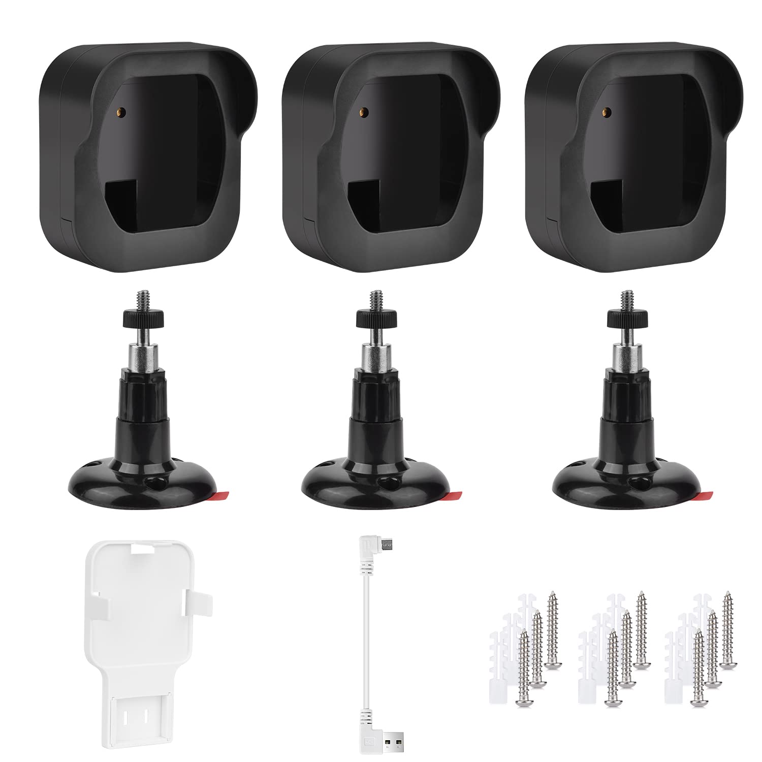 3PACK Housing Mount for Blink Outdoor (3rd Gen) XT3, Weatherproof Cover and 360° Adjustable Screwless Mounting Bracket with Blink Sync Module 2 Outlet Mount, 2 Ways Installation Without Drilling