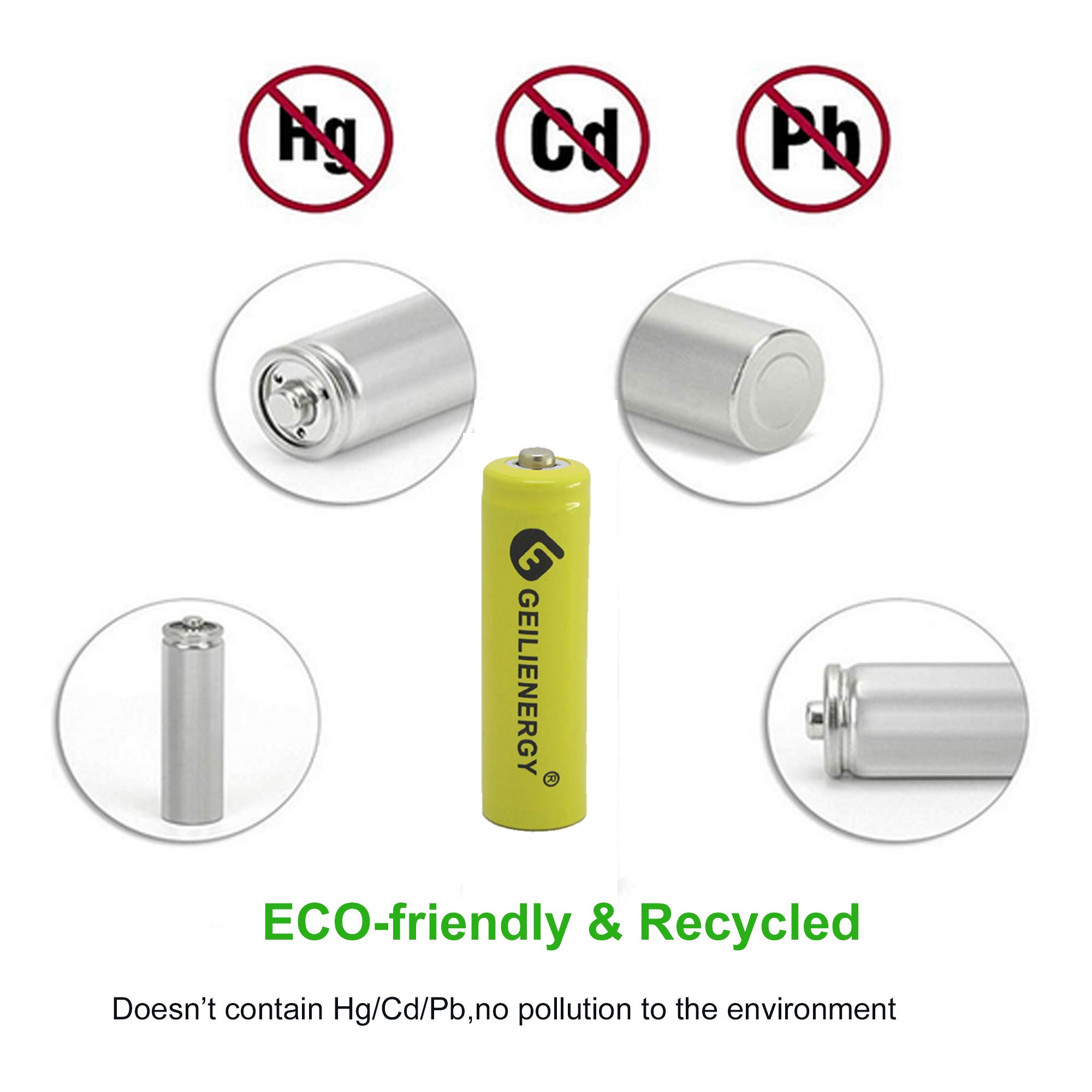 GLEPOWEER 8 Pack Solar Light AA Rechargeable Batteries Ni-CD 600mAh,NiCd AA Rechargeable Batteries Compatible for Solar Lights Solar Lamp