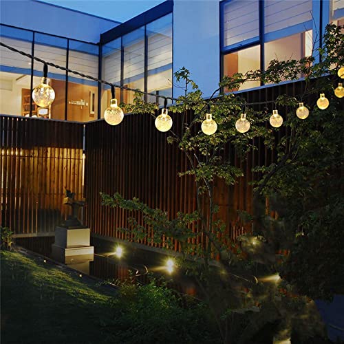 50 LED 9.5M Warm White LEDs Crystal Ball Solar Lamp Power LED String Fairy Lights for Home Outdoor Garlands Garden Christmas Decor