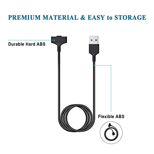 Charging Cable Compatible with Fitbit Ionic Charger, 3.3FT Replacement USB Charger Cable Cord Adapter for Ionic Smart Watch