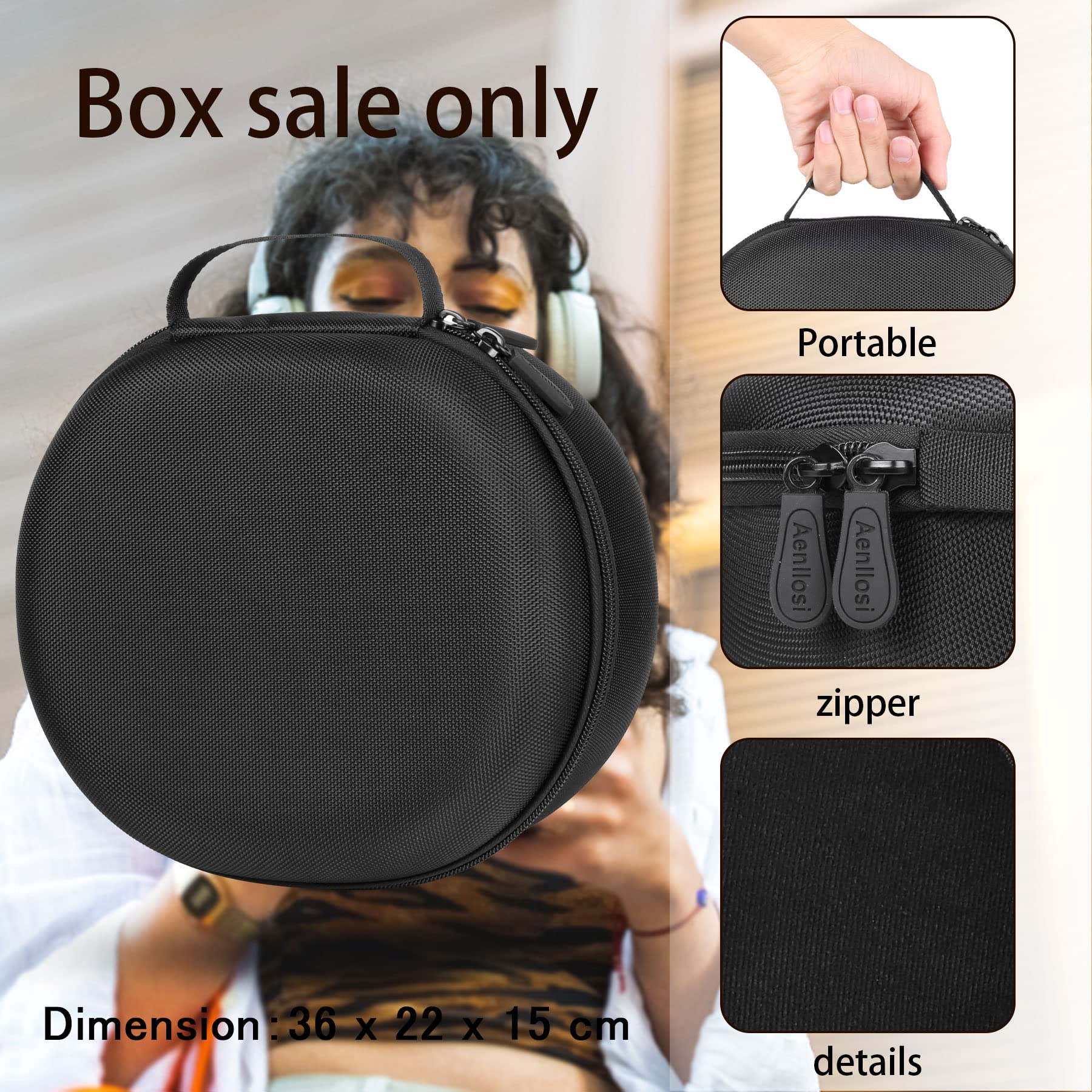 Aenllosi Hard Carrying case Compatible with Playstation 5 Pulse 3D Wireless Headset (Black)