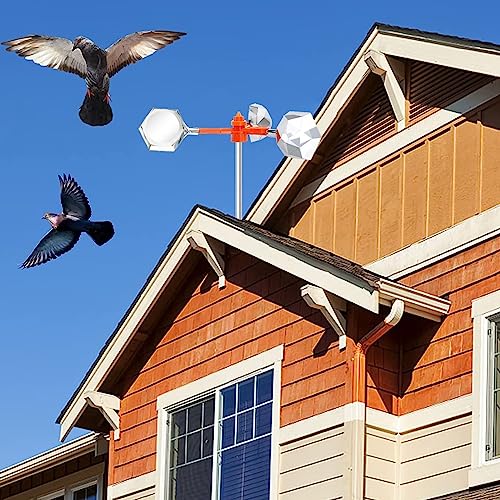 360 Degrees reflec Installed in Various Directions, Smooth Polishing Harmless Deterrent for Roof, Boat and The Top of Tall Chimney, 1Pack