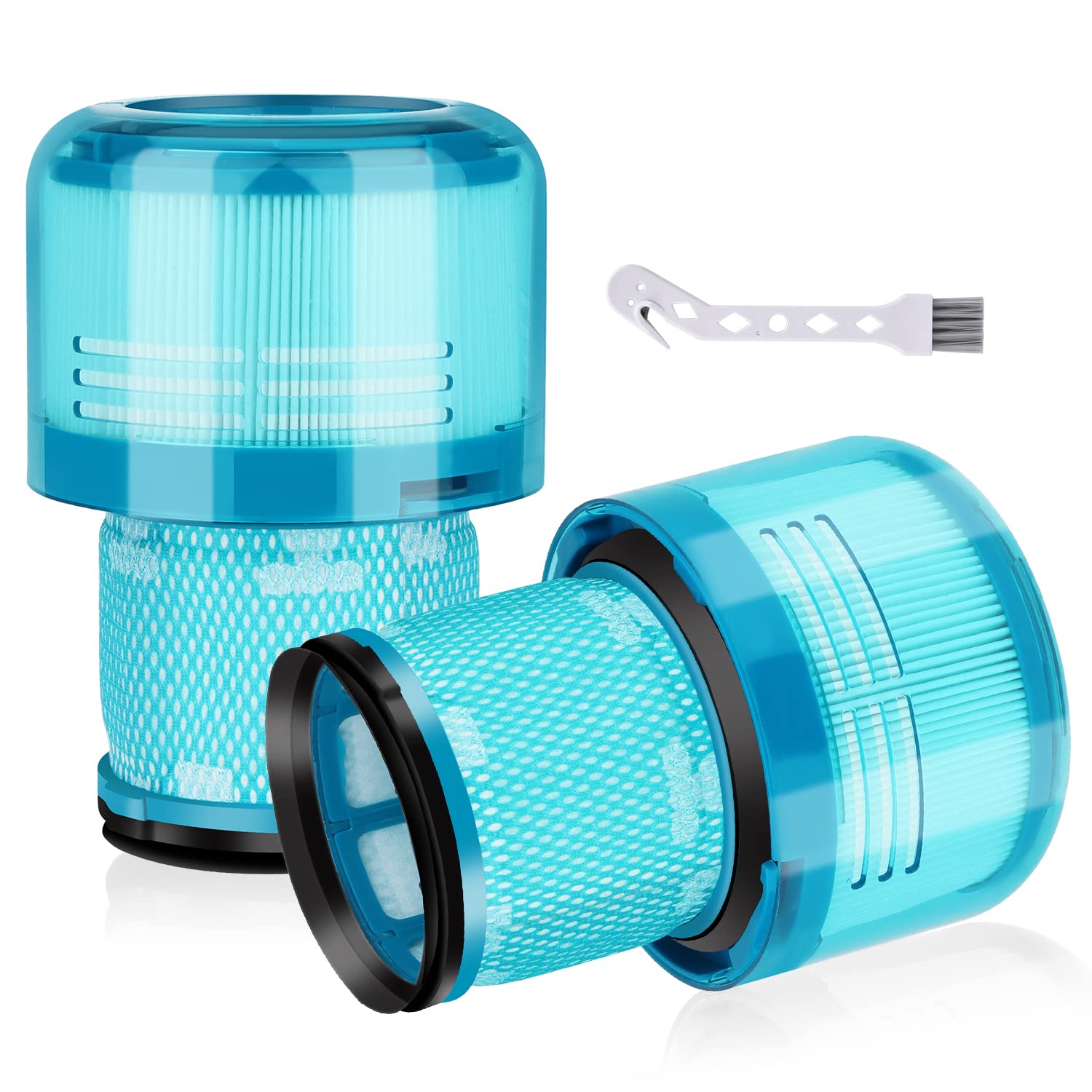 2 Pack Filter Replacement for Dyson V15 Detect, V15 Detect +, V11 Torque Drive, V11 Animal, SV14 Cordless Stick Vacuum Cleaner,Replaces Part No. 970013-02