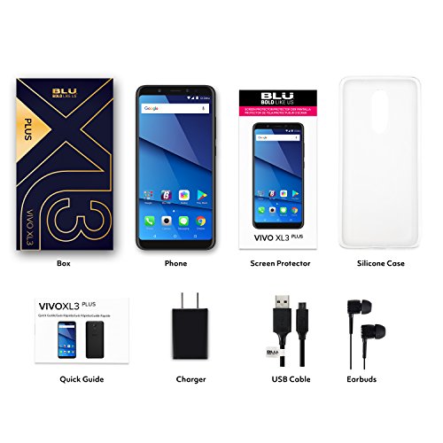 BLU Vivo XL3 Plus - 6.0β HD+18:9 Display Smartphone with Qualcomm Snapdragon β Black