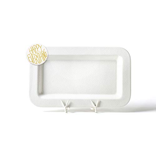 HAPPY EVERYTHING! White Small Dot Mini Entertaining Rectangle Platter