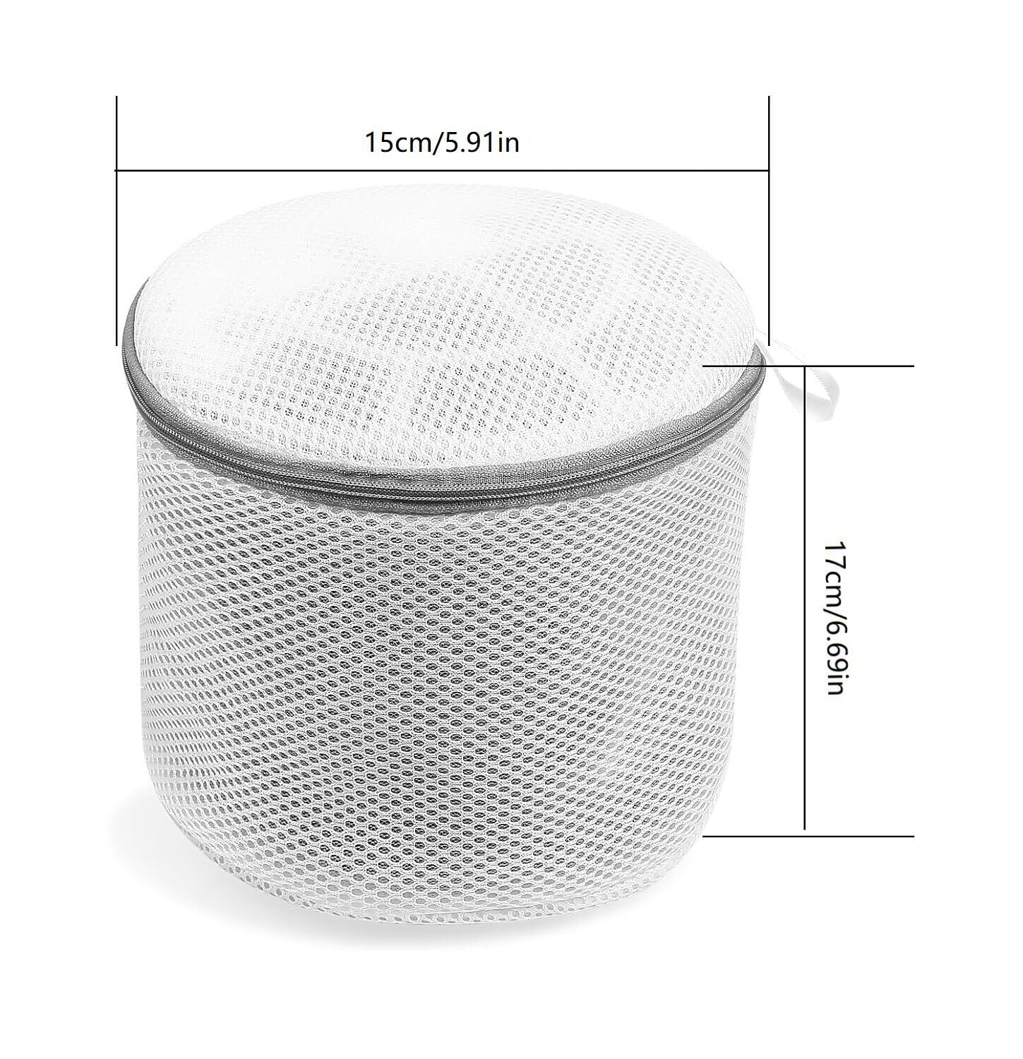 2Pcs Bra Wash Bag Durable Honeycomb Mesh Laundry Bags for Delicates 6 x 6.7 Inches