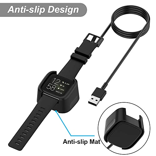 Emilydeals Charger for Fitbit Versa 2, Replacement Charging Cable Cord Dock Cradle for Fitbit Versa 2 Smart Watch [1m/3.3ft]