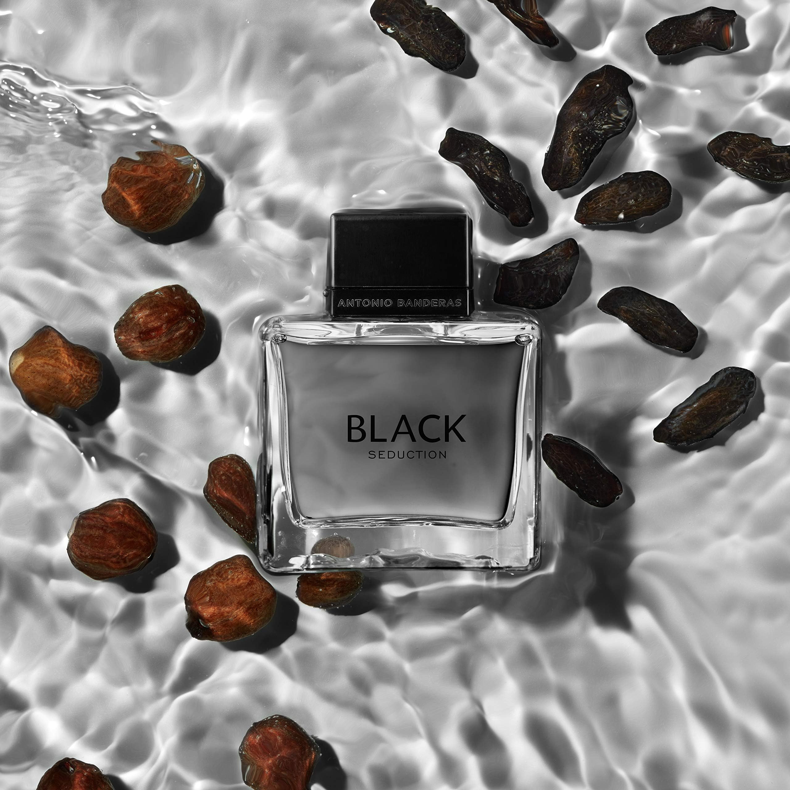 Antonio Banderas Seduction in Black for Men Eau de Toilette Spray, 3.4 Oz