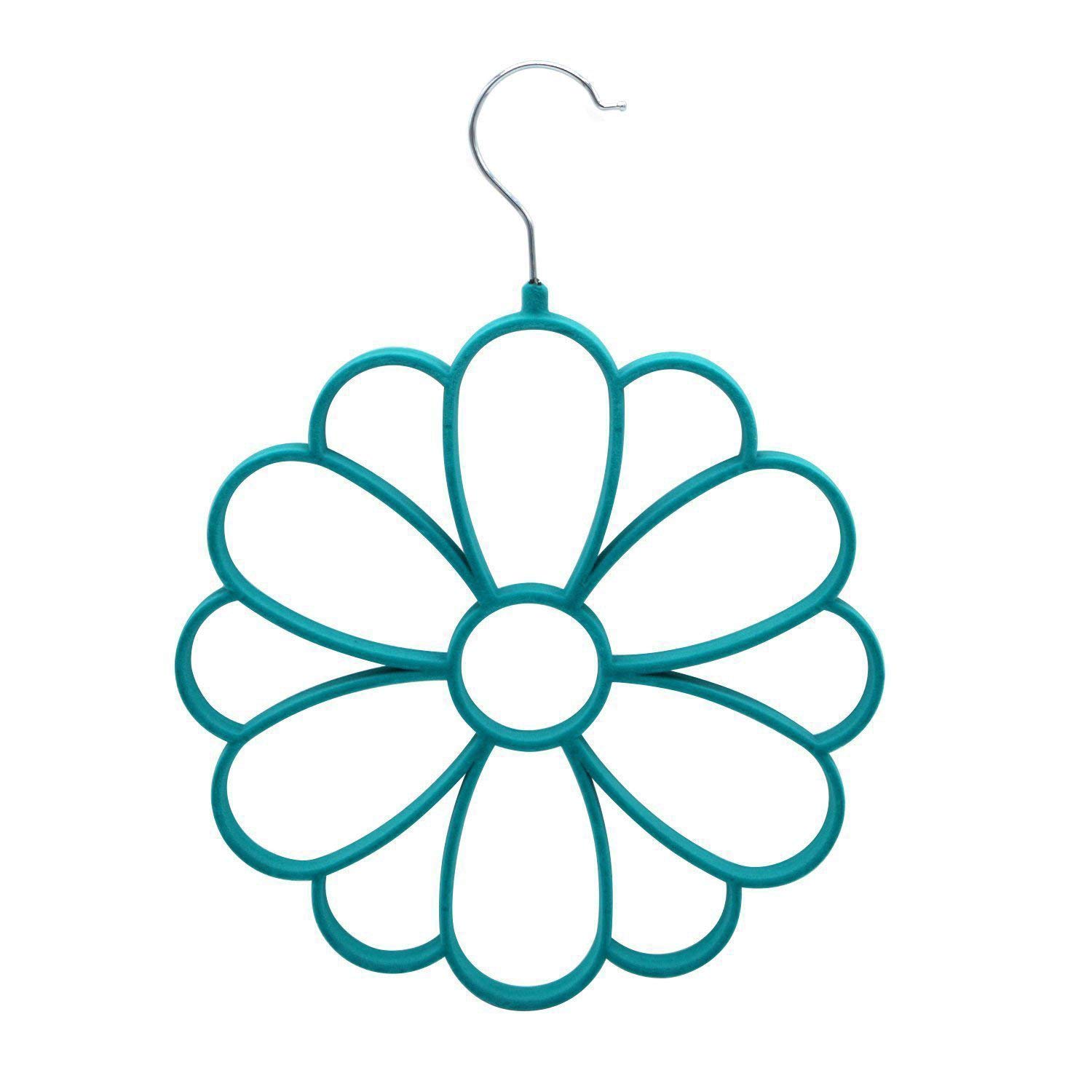 BVENGU Flocked Flower Scarf Hanger 5pcs