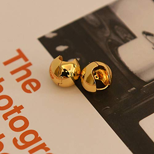 18K Gold Plated Brass Ball Stud Earrings, Minimalist Earrings, Silver Posts, Minimal Women Jewelry