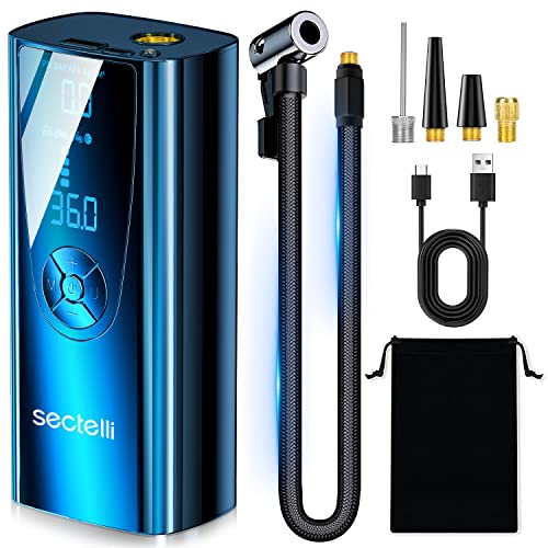 2023 New 3X Faster 150PSI Tire Inflator Portable Air Compressor,25000 mAh Cordless Inflator,Air Pump with 12in Inflatable Tube,LCD Dual Screen,LED Light, Air Pump for Car,Motorcycle, Ball,Power Bank