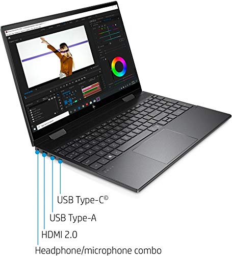 HP 2020 Envy X360 2-in-1 15.6" FHD IPS Touchscreen Premium Laptop PC | AMD 4th Gen Ryzen 5 Six-Core 4500U | 16GB RAM | 512GB PCIe SSD | Backlit Keyboard | Fingerprint Reader | WiFi 6 | Windows 10
