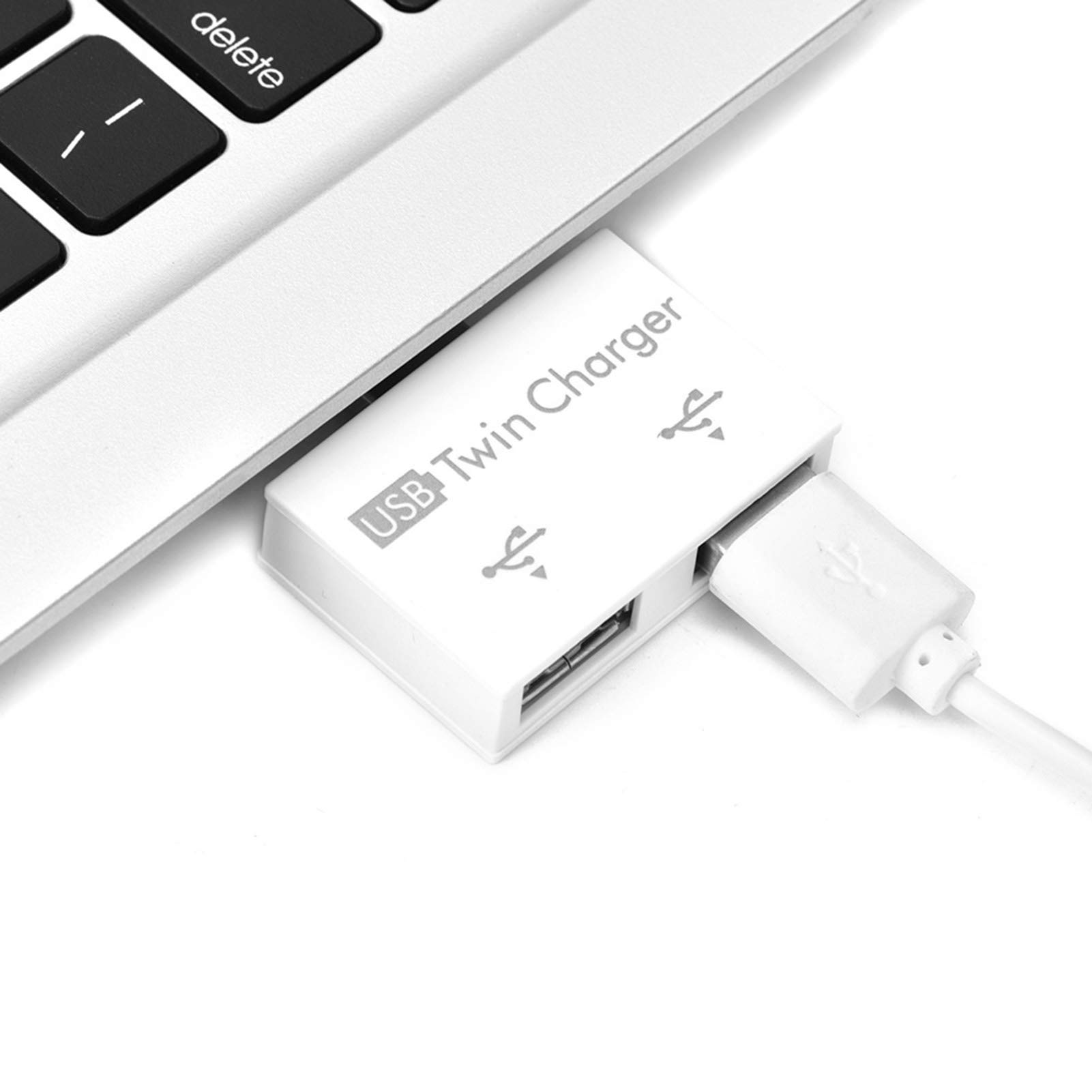 USB Hub, Firm Plug and Play Hub for Travel for Laptop for Home for Computer(White, 12)