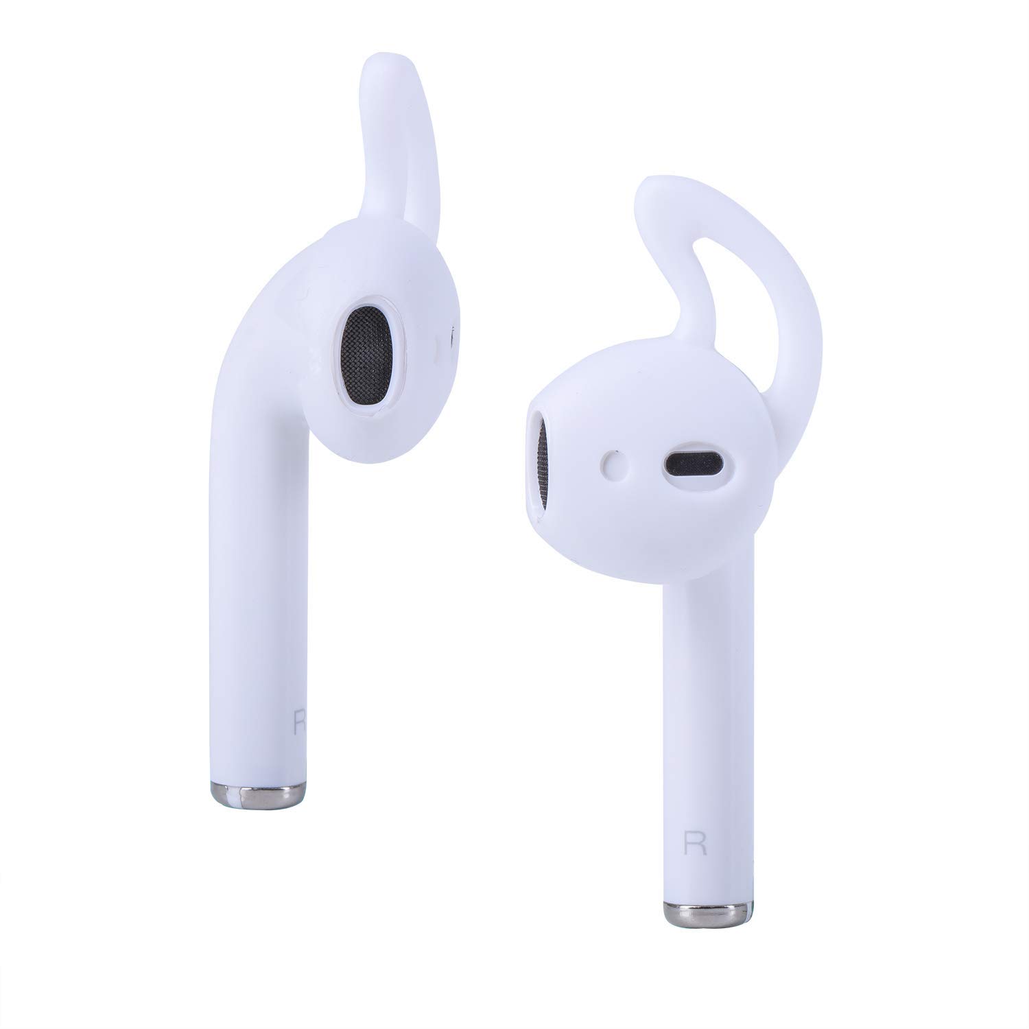 OneCut 5 Pairs Silicone Ear Tips Compatible for AirPods 1&2,Silicone Soft Anti-Slip Sport Earbud Tips, Anti-Drop Ear Hook Gel Headphones Earphones Protective Accessories Tips