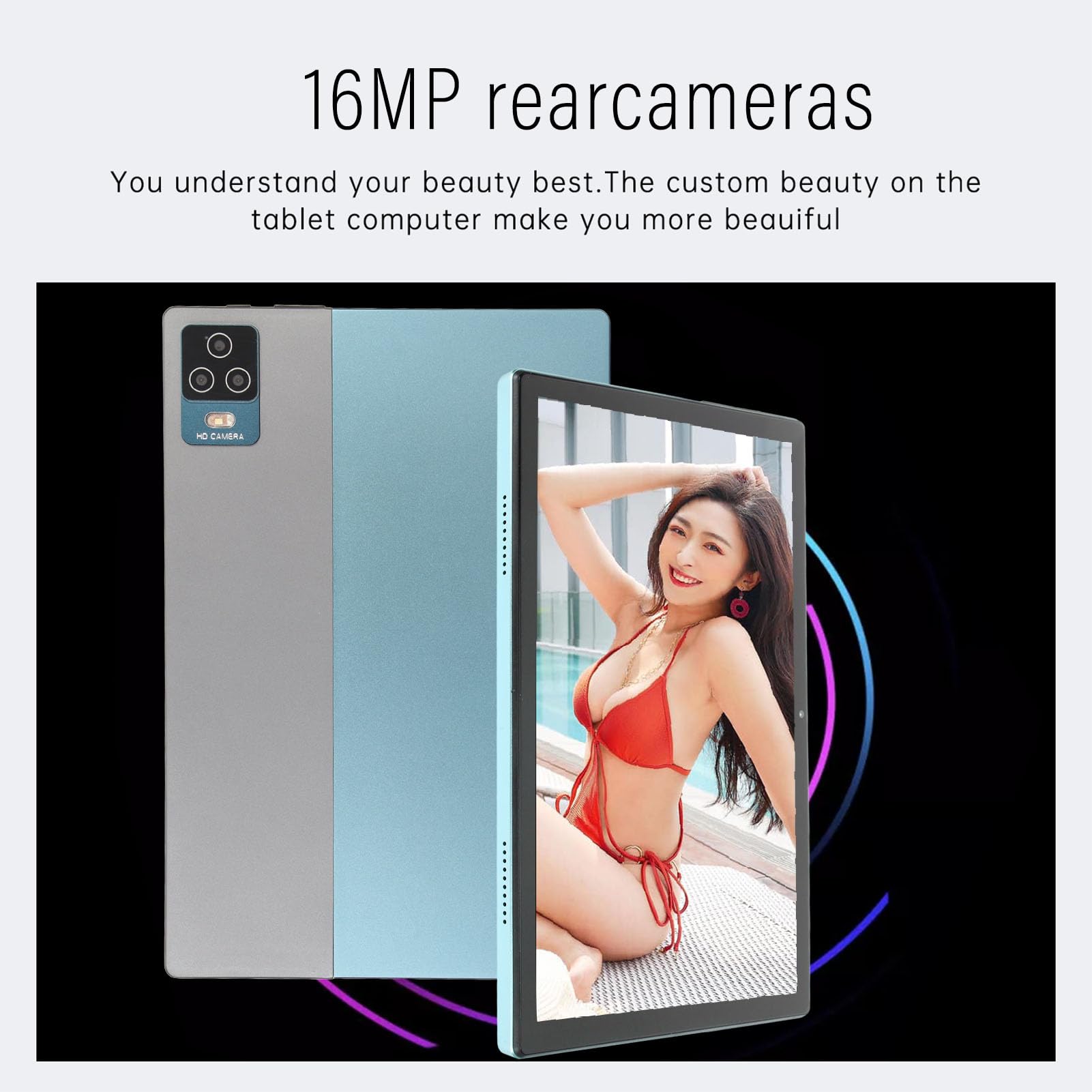 2 in 1 10.1 Inch Tablet for Android 12 with Keyboard and Mouse, 2.4GHz and 5G WiFi, 2.0Ghz 8 Core CPU, 8 + 256G, 1960 x 1080 FHD HD, Bluetooth 5.0, 8MP + 16MP, 4G Calling (US Plug)