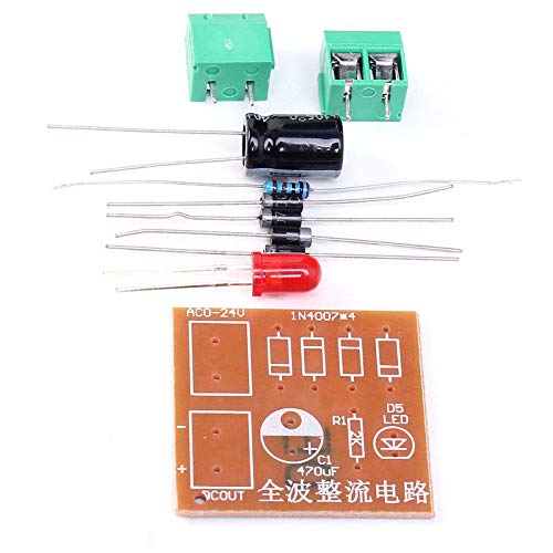3pcs DIY Kits IN4007 Full Wave Bridge Rectifier Circuit Board Suite AC to DC Power Supply Converter Electronic Teaching