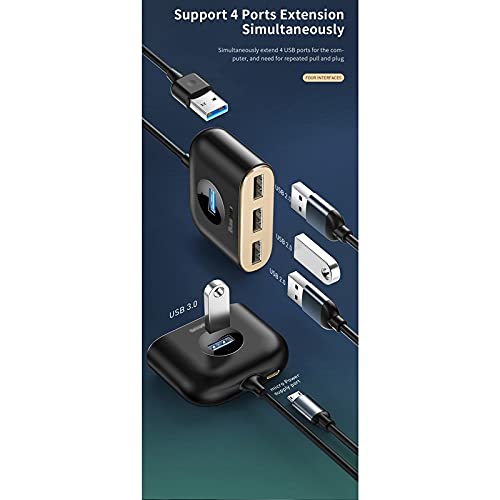 GPPZM USB HUB USB 3.0 USB C HUB USB Type C HUB USB 2.0 Adapter with Micro USB for Computer USB Splitter