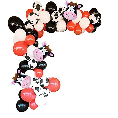 Cow Party Decorations-Cow Balloon Garland Arch Kit for Cowboy Cowgirl Party Decorations Baby Shower Animal Birthday Party Suppllies