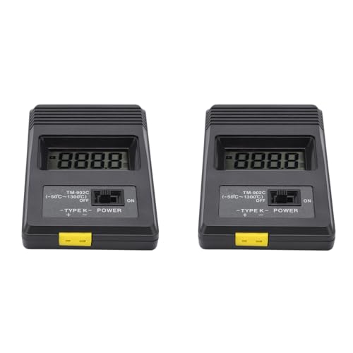 2PCS Digital Thermometer K Type Sensor LCD Temperature Detector -50-500℃ Fast Response High Accuracy Portable for Gas Liquid Semi Solid Measurement Industrial Grade