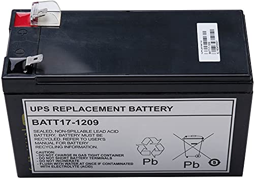APC Worldwide Power Supply UPS Replacement Battery UPS Models BE650G, BE750G, BR700G, RBC17 (BATT17-1209)