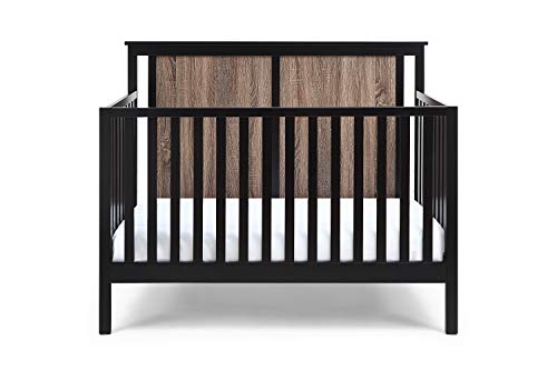 Suite Bebe Connelly 4 in 1 Convertible Crib in Black with Vintage Walnut
