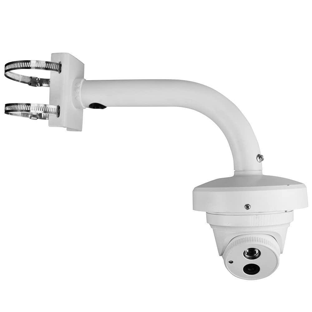 compcctv Dome Camera Universal Heavy-Duty Outdoor Security Camera Pole Mount Bracket Universal Security Camera CCTV Security Camera Mount Bracket (1 Pack)(30mm-200mm)