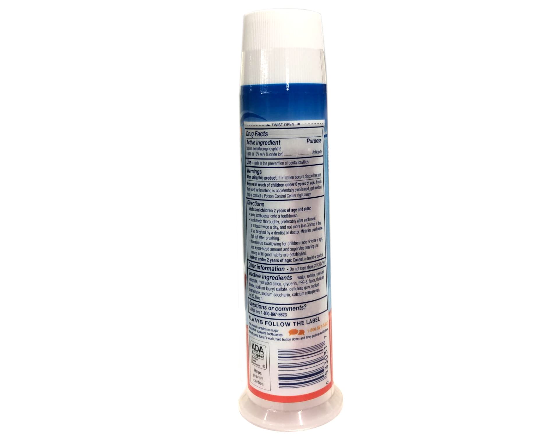 Aquafresh Kids Bubble Mint Pump (Pack of 2)
