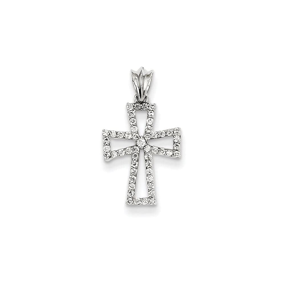 14k White Gold Diamond Cross Pendant GLD-AZ-XP3342AA