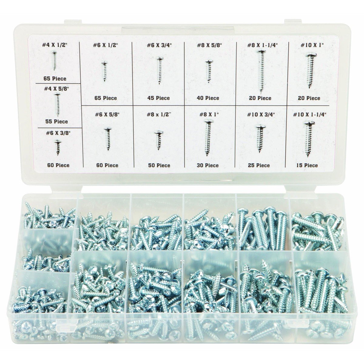 550 Piece Sheet Metal Screw Assortment