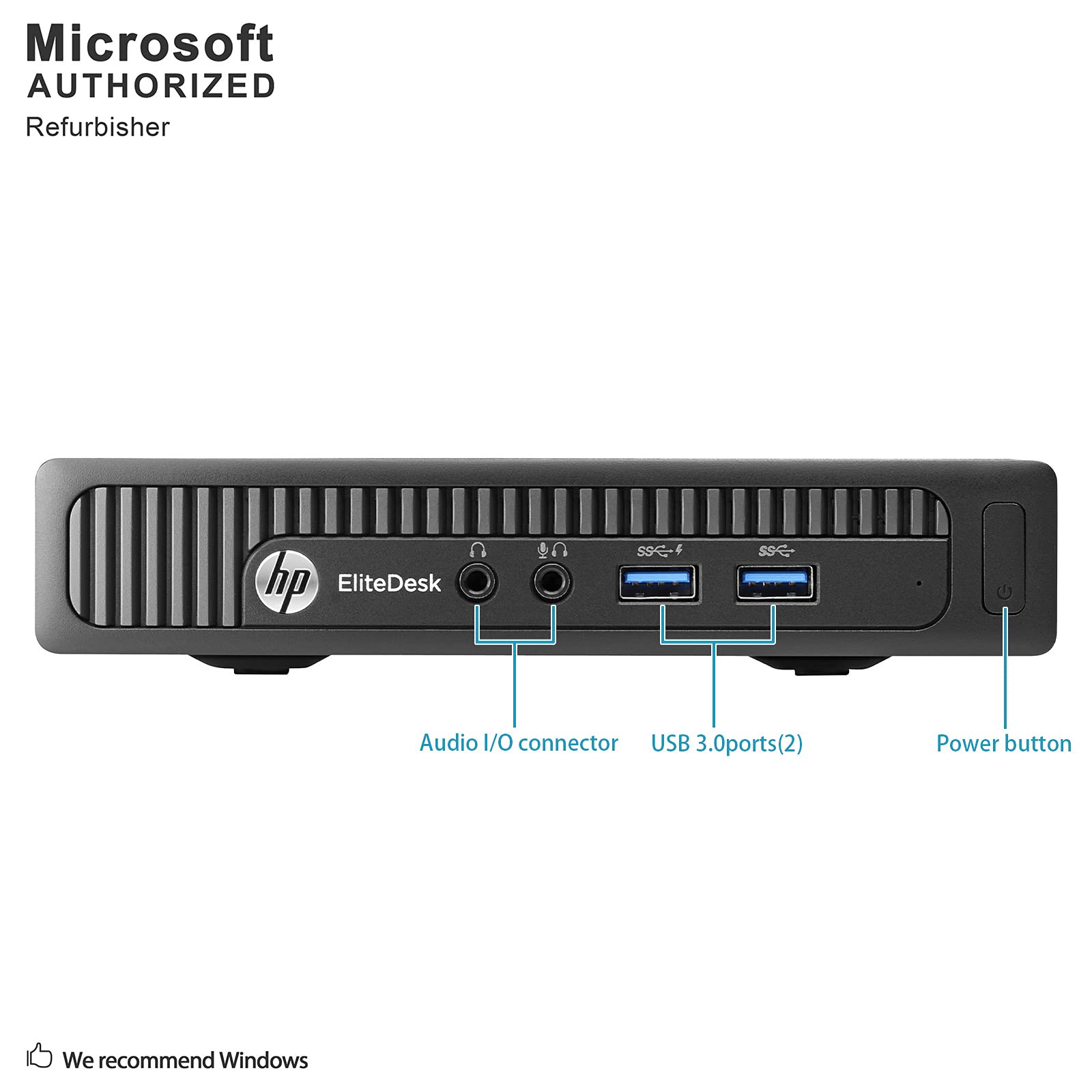 HP EliteDesk 705 G2 Desktop Mini Computer PC, AMD A8 PRO-8600B Quad Core up to 3.0 GHz, 16G DDR3L, 500G, WiFi, Bluetooth, Windows 10 Pro 64 Bit-Supports English/Spanish/French (Renewed)