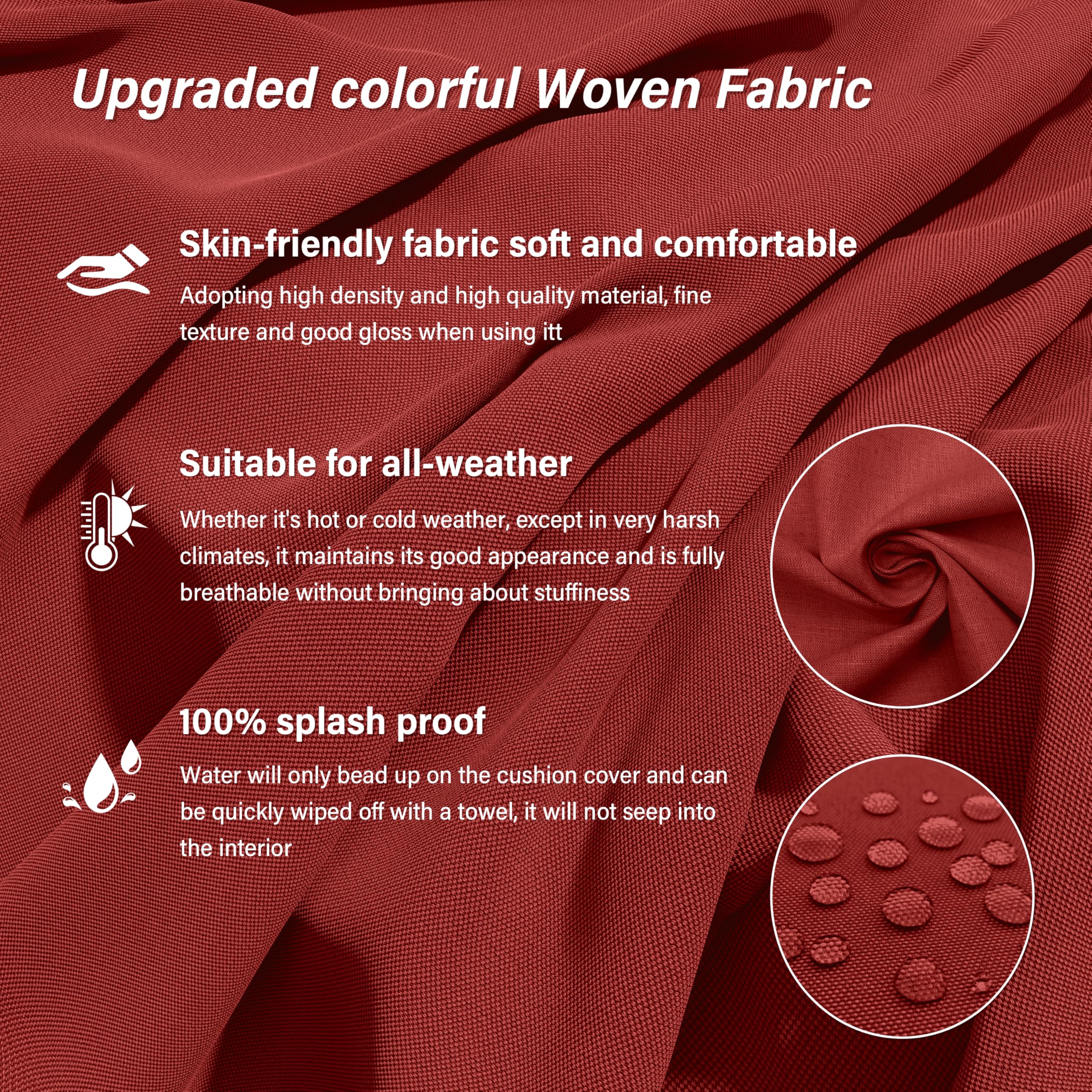 14 Pcs Outdoor Cushion Covers Patio Cushion Slipcovers Replacement Splash Proof with Zipper for Outdoor Furniture, Patio Sofa Couch 3 Sizes, Covers Only