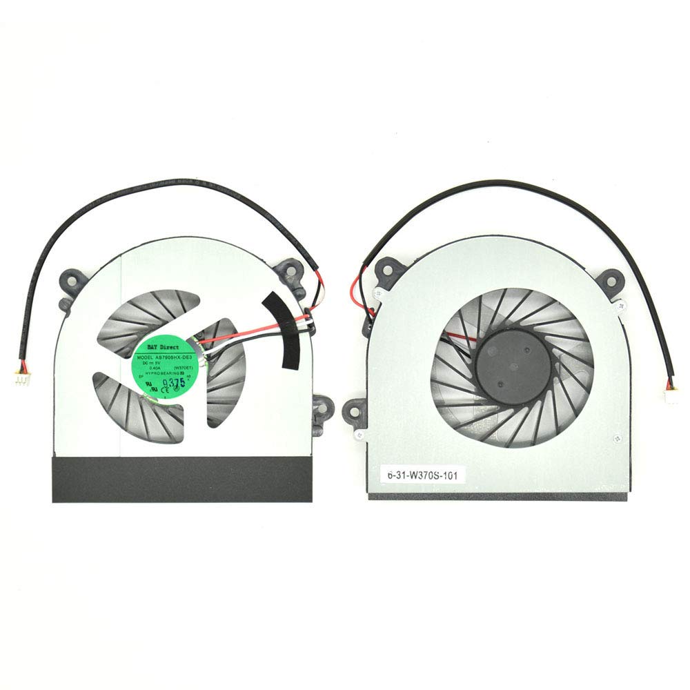 BAY Direct Replacement CPU Cooling Fan for ADDA AB7905HX-DE3 6-23-AW15E-010 6-23-AW15E-011 6-31-W35SS-103 6-31-W370S-101 & Clevo W150 W150er W350 W350ETQ W370 W370ET W230SS W230ST W230SD W350ET Series