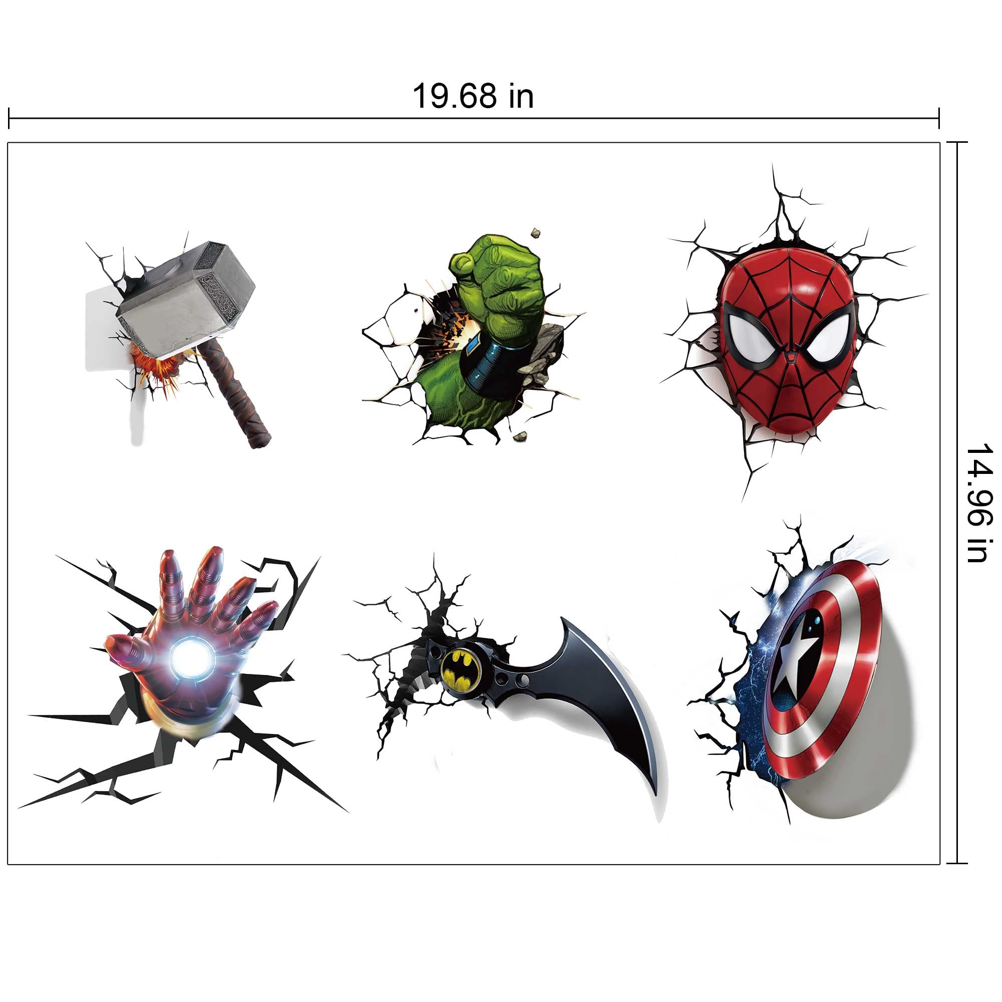 3D Removable Wall Decals DIY Wall Stickers Posters for Baby Boy Bedroom Decor Nursery Children Playroom Decoration