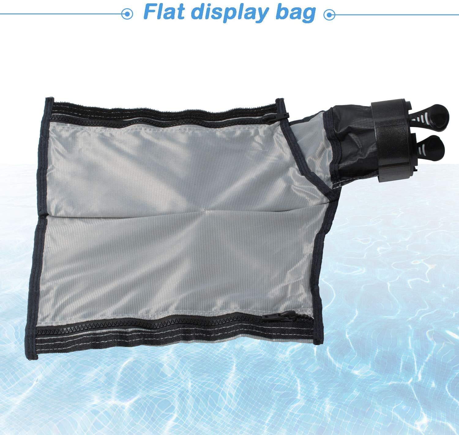 39-310 Zipper Bag Compatible with Polaris 3900 Pool Cleaner, accommodate 5 Liters Capacity with 9-100-3105 Sweep Hose Scrubber Replace Double Superbag (Gray)