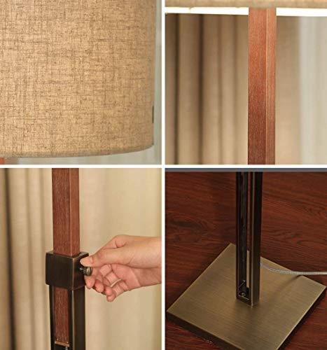 TANGIST Nordic Floor Lamp Solid Wood Standing Lamp Indoor Lighting Floor Lamp Antique Suitable for Living Room Bedroom - Foot Switch Modern Style Home Decoration